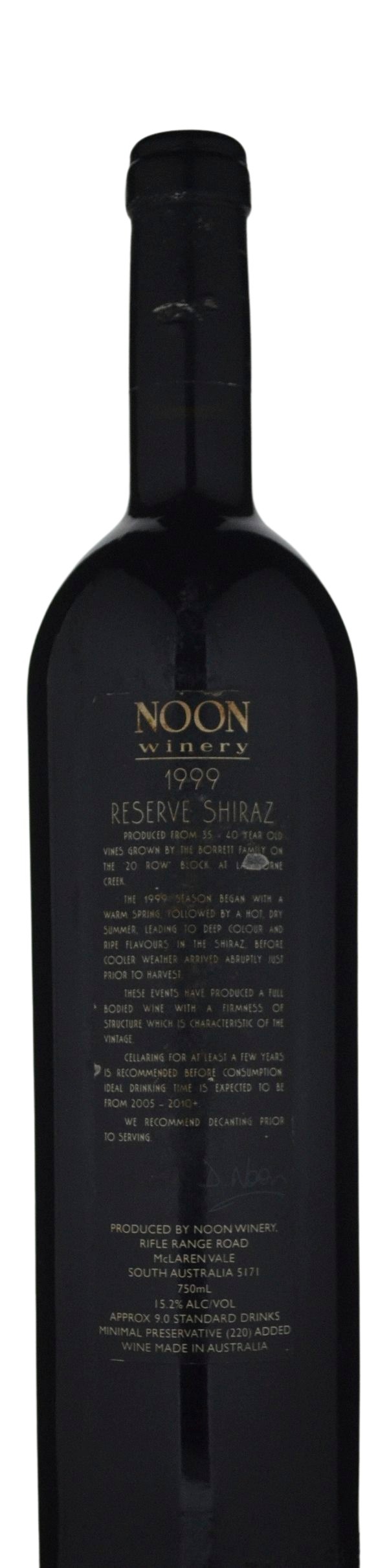 Noon Winery Reserve Shiraz 1999 ( in stock) | Cellarit