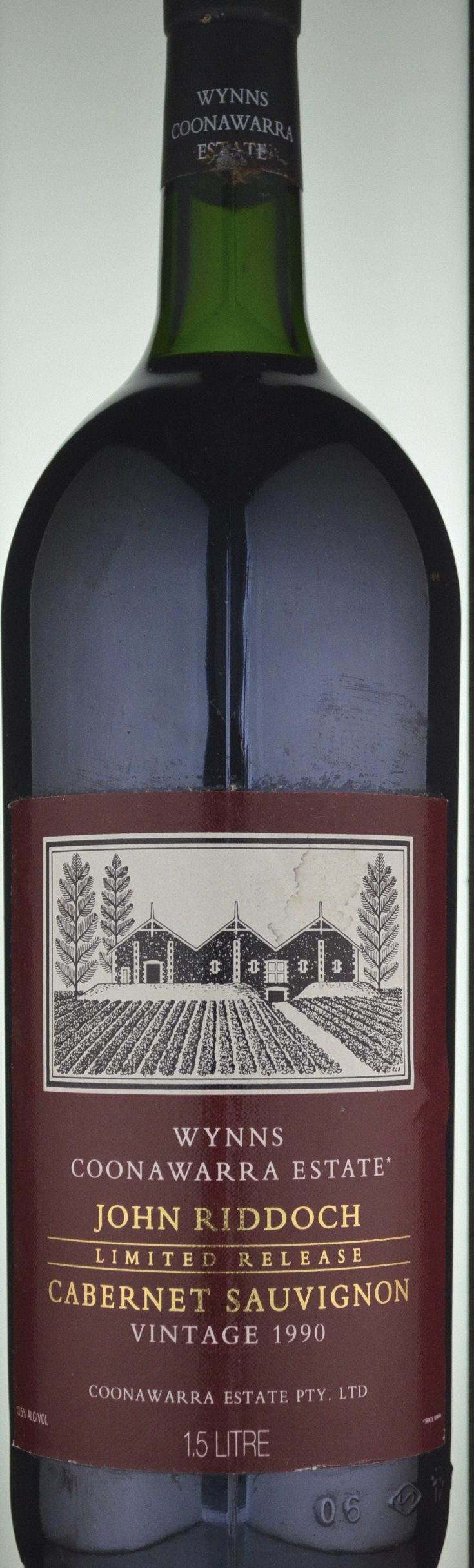 Wynns Coonawarra Estate John Riddoch Cabernet Sauvignon 1990 1500ml ...