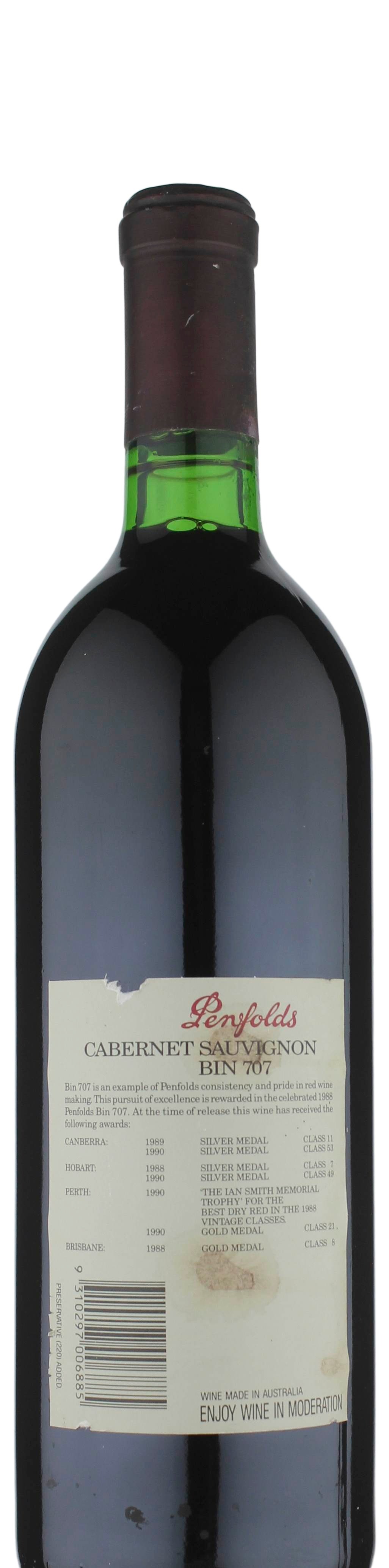 Penfolds Bin 707 Cabernet Sauvignon 1988 ( in stock) | Cellarit
