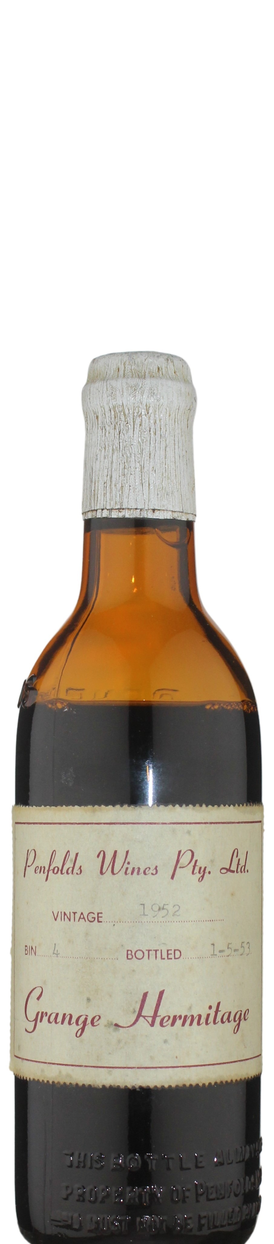 Penfolds Grange Shiraz 1952 375ml ( in stock) | Cellarit