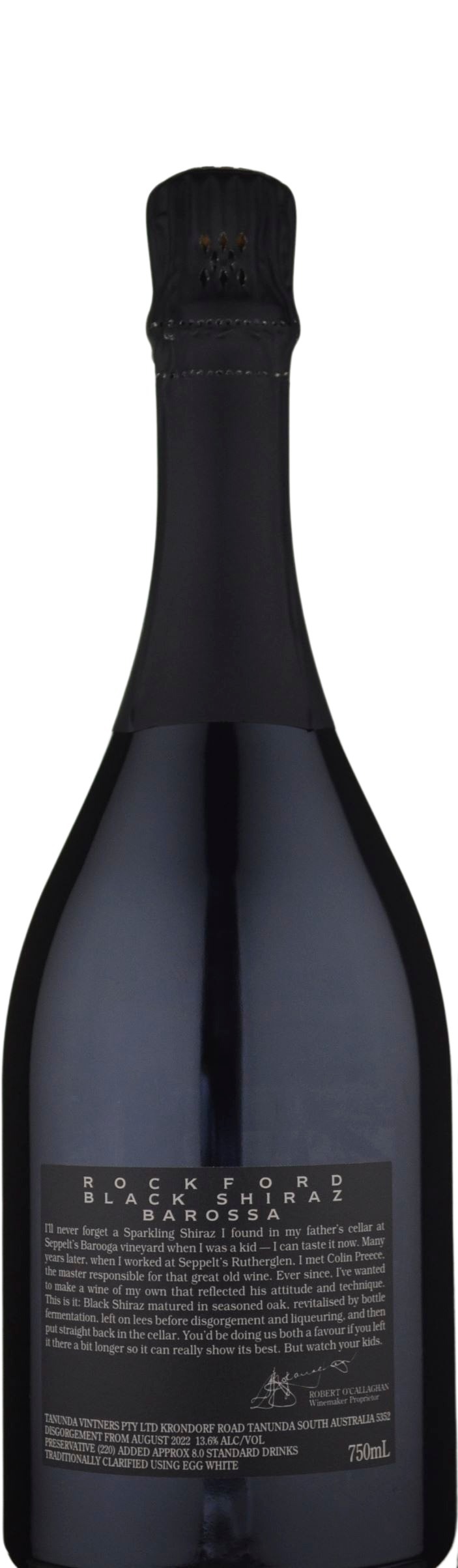 Rockford Black Shiraz (Year Disgorged) Sparkling Shiraz 2022 » $175.00 ...