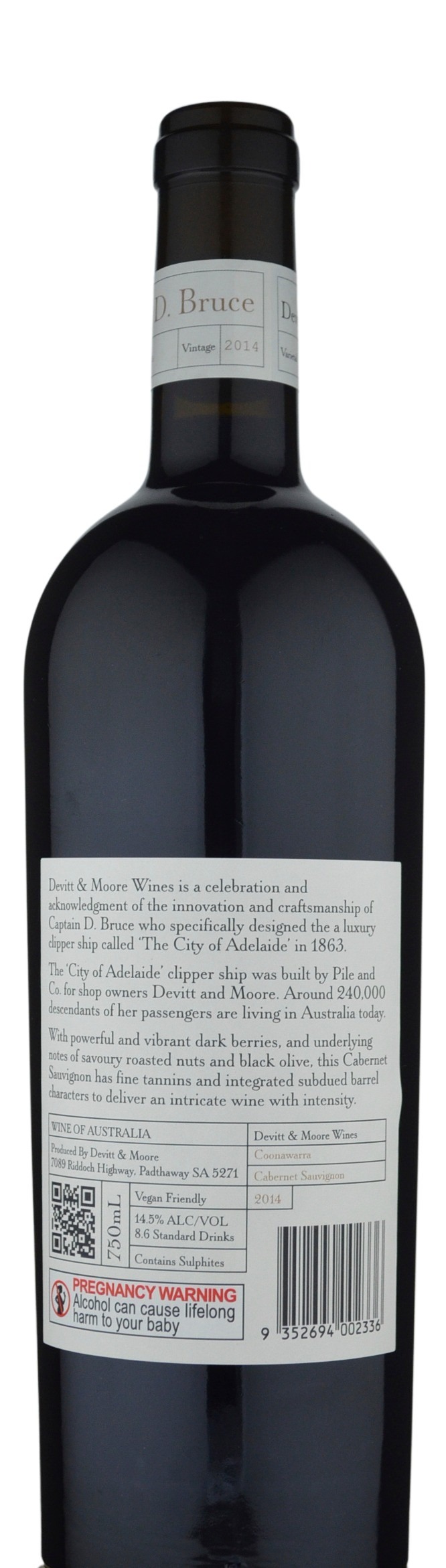 Devitt & Moore Captain D. Bruce Cabernet Sauvignon 2014 » $67.00 ( in stock) | Cellarit