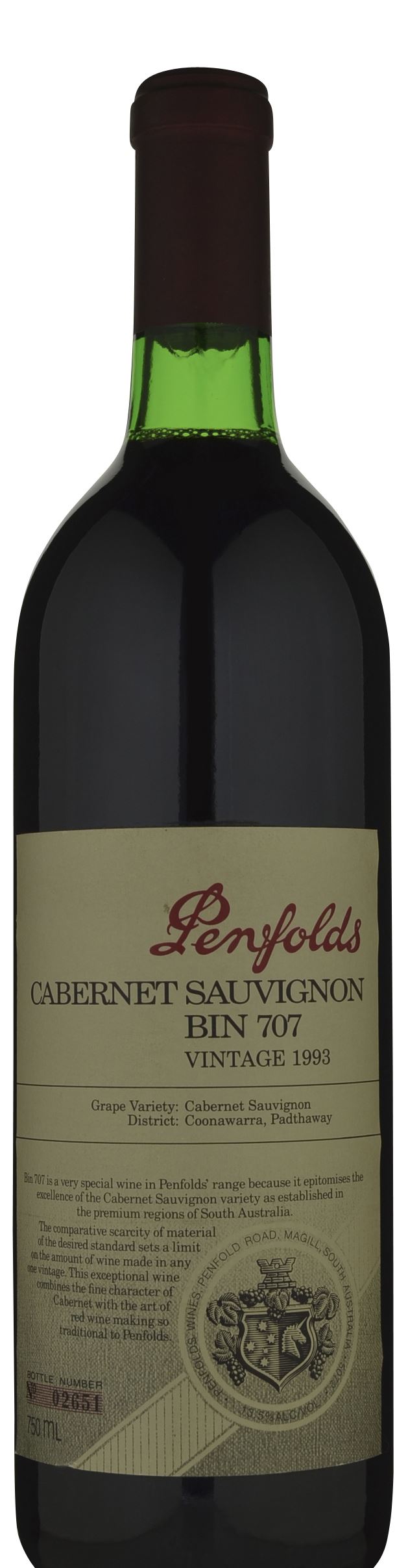 Penfolds Bin 707 Cabernet Sauvignon 1993 » $575.00 ( in stock) | Cellarit