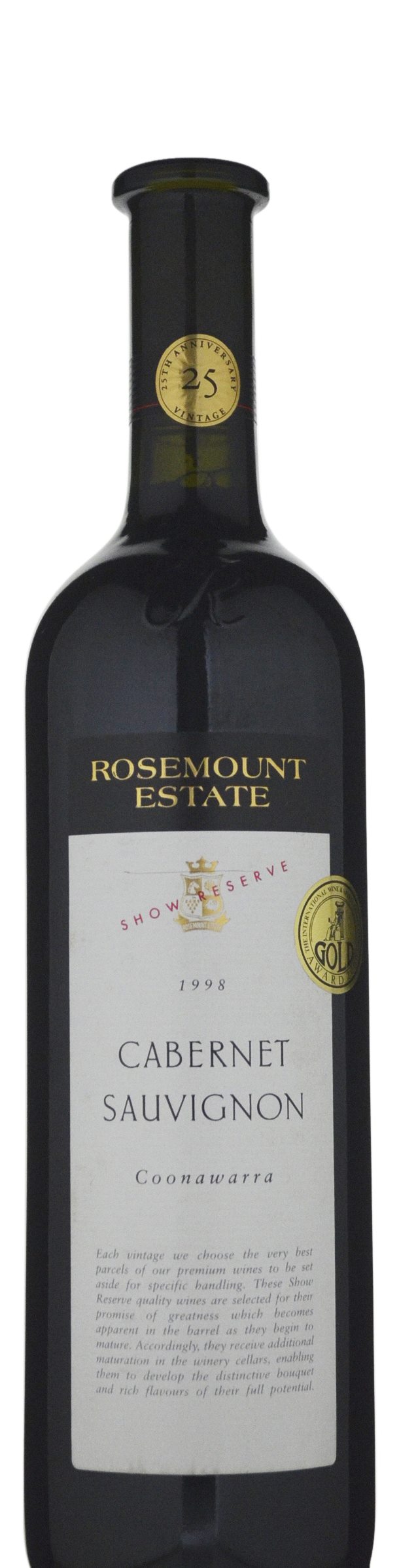 Rosemount Estate Show Reserve Cabernet Sauvignon 1998 » $135.00 ( in ...