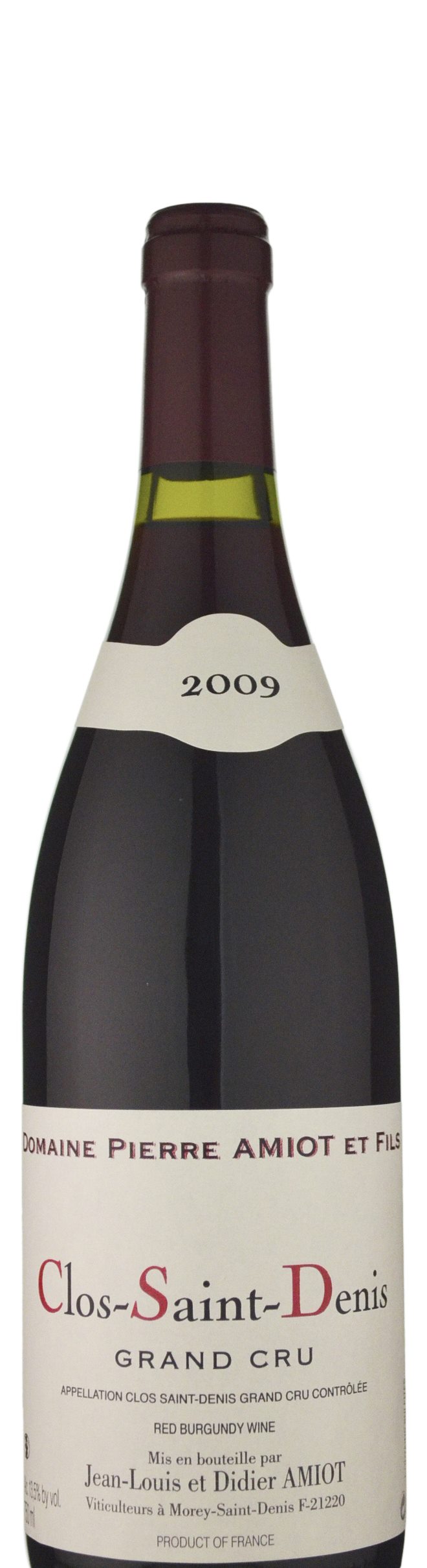 Domaine Pierre Amiot et Fils Clos Saint Denis Grand Cru Burgundy 2009 ...