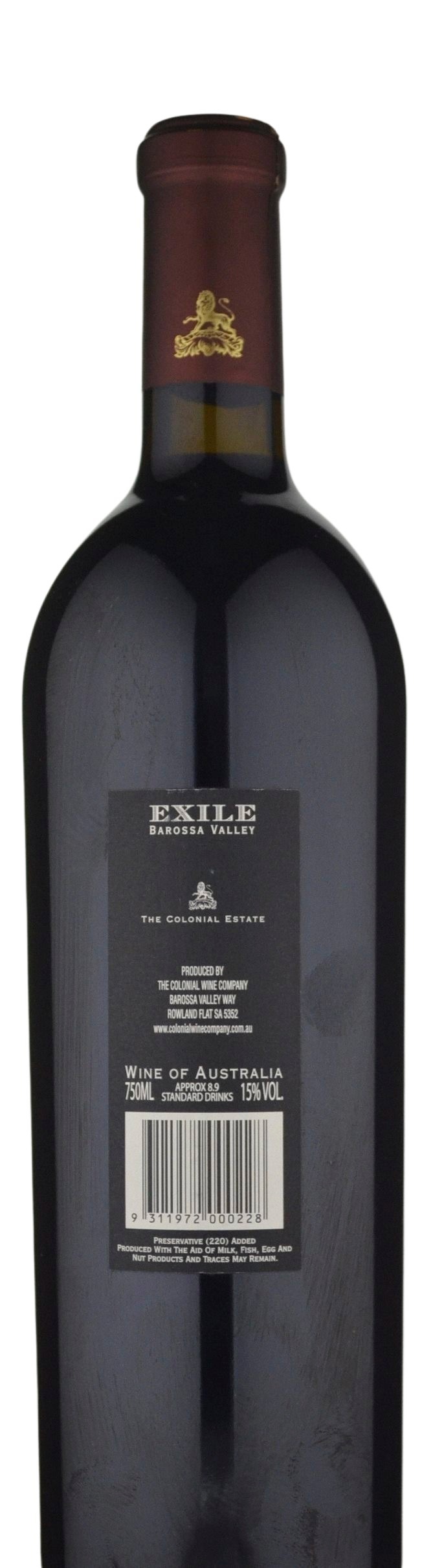 The Colonial Estate The Colonial Estate Exile Shiraz 2010 » $95.00 ( in ...