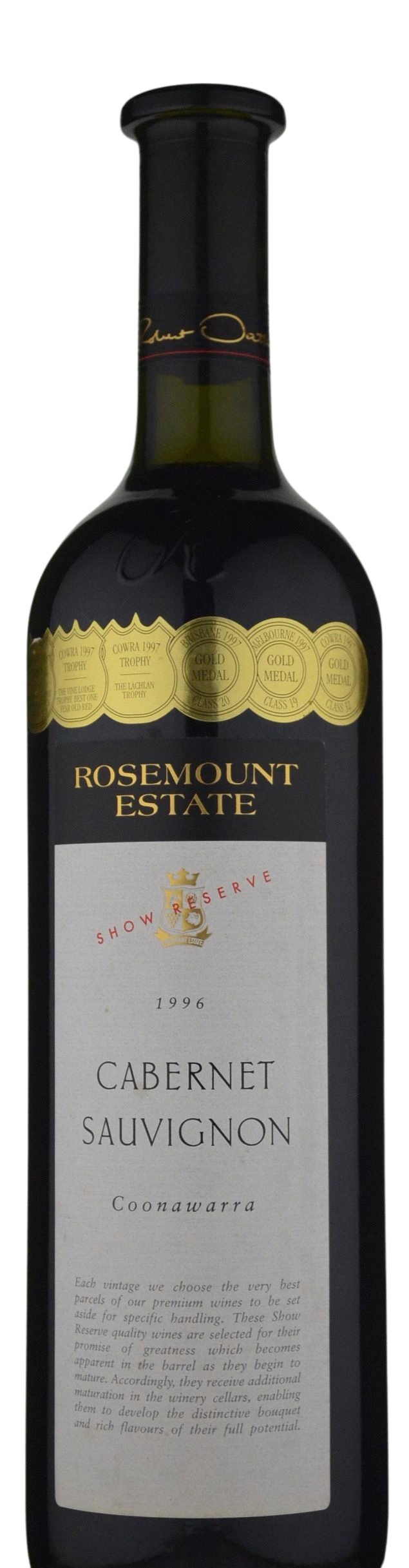 Rosemount Estate Show Reserve Coonawarra Cabernet Sauvignon 1996 » $89. ...